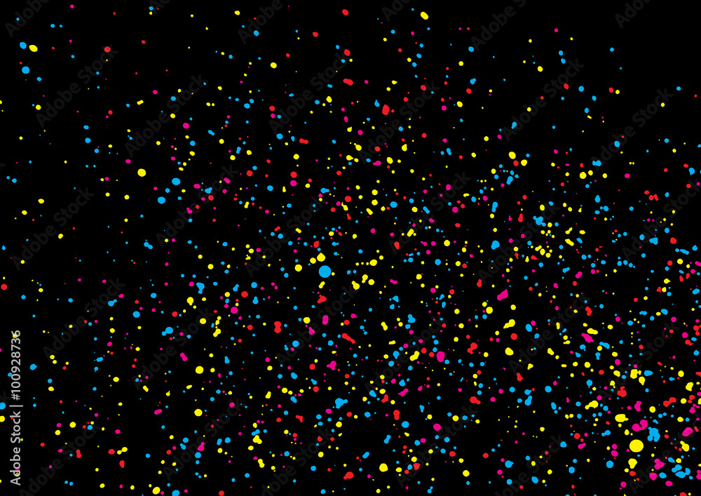 Colorful confetti isolated on black background. Abstract black ...