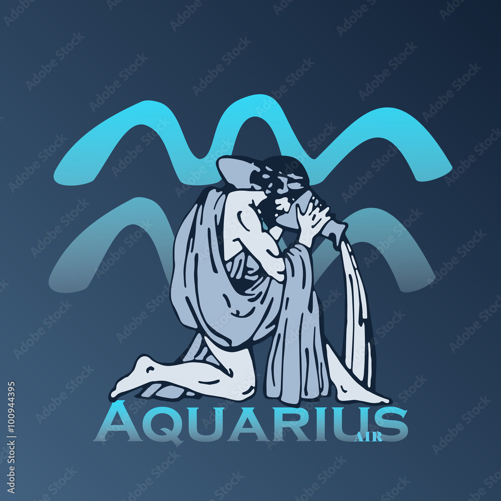 Sign of the zodiac - aquarius Stock Vector | Adobe Stock
