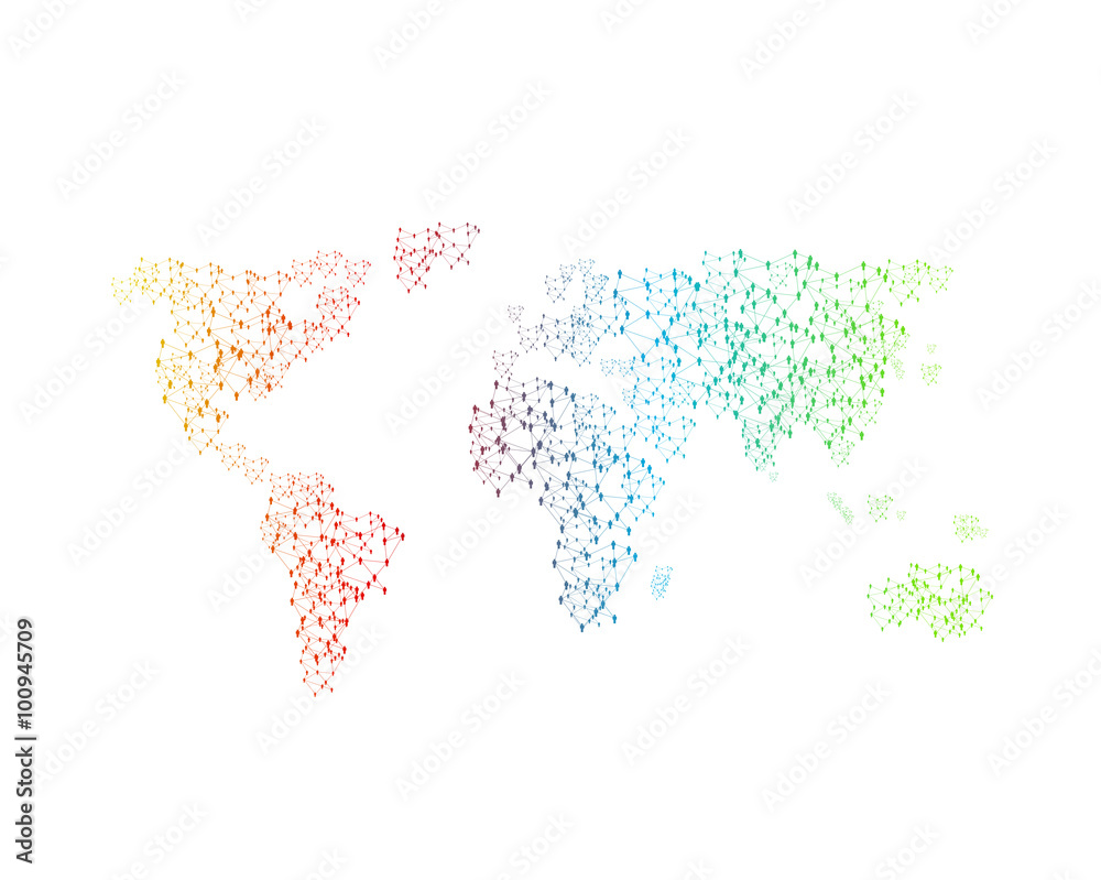 World color map, easy editable Stock Vector | Adobe Stock