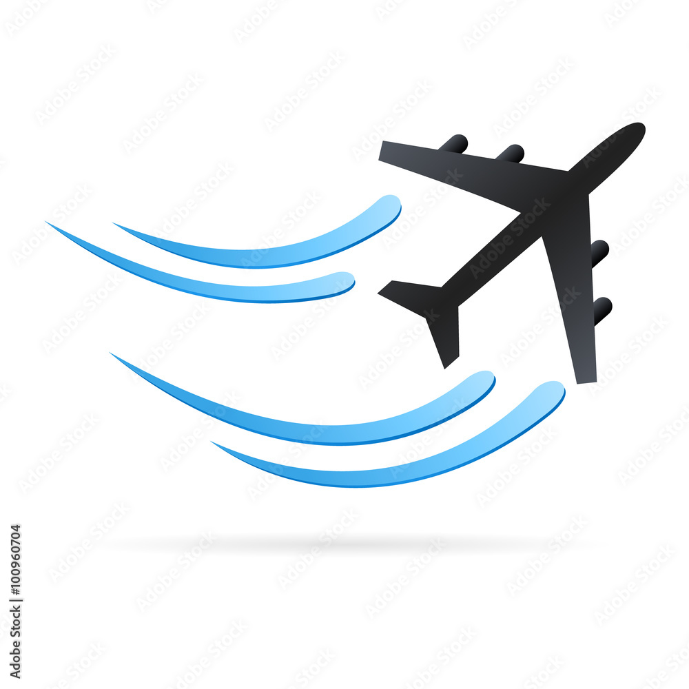 Flugzeug - Icon Stock-Vektorgrafik | Adobe Stock