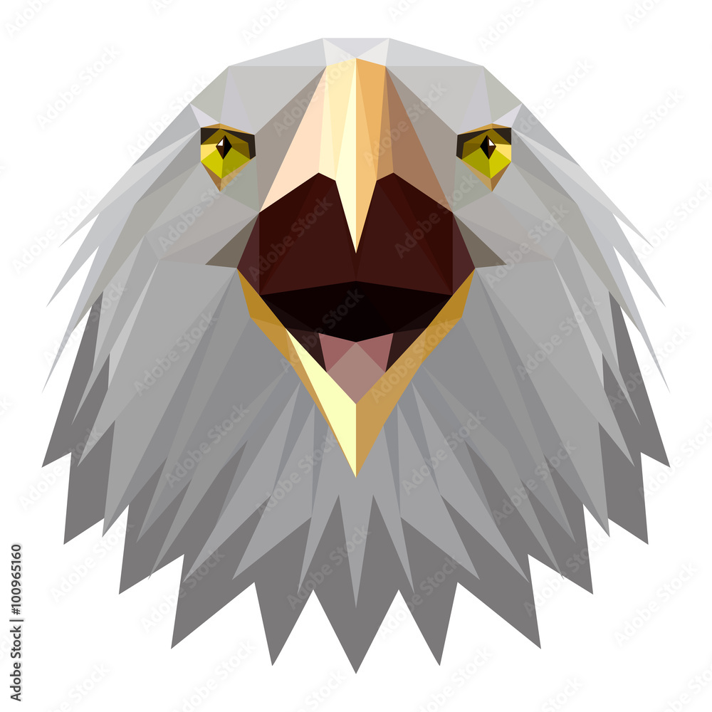 Vector low poly eagle Stock Vector | Adobe Stock