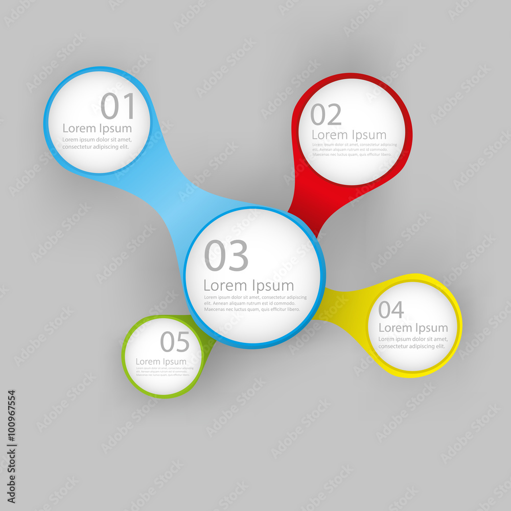 Infographic report template, vector Stock Vector | Adobe Stock