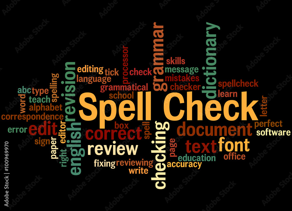 Spell Check, word cloud concept 7 Stock Illustration | Adobe Stock