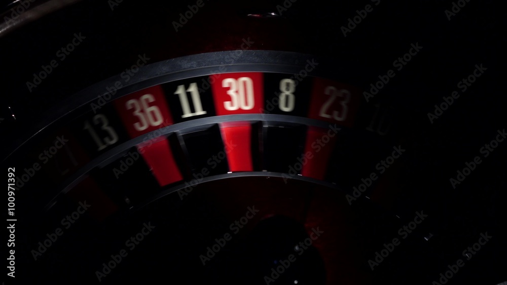Roulette, number 7, red, shadow, close up Stock-Video | Adobe Stock