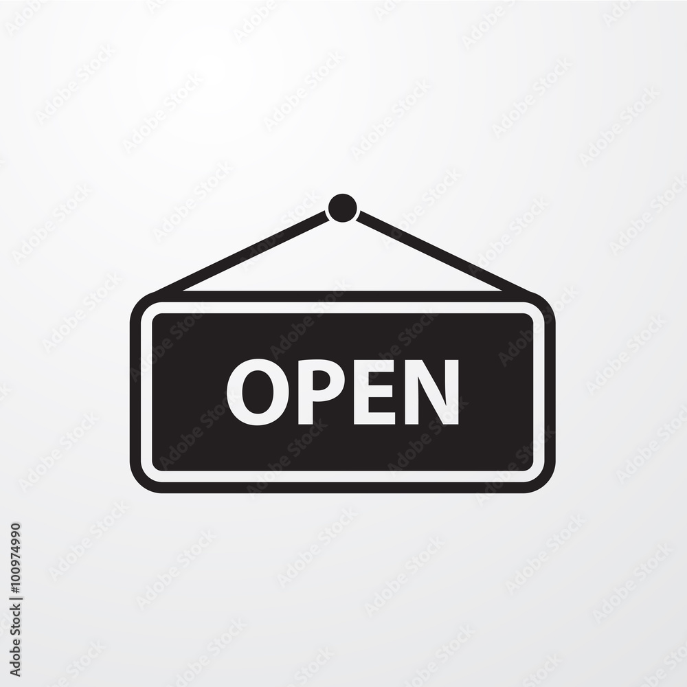 Open sign icon Stock Vector | Adobe Stock