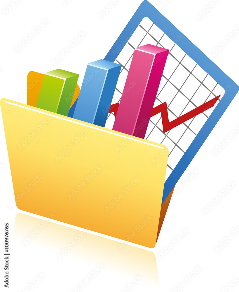 Folder with business signs Stock Vector | Adobe Stock