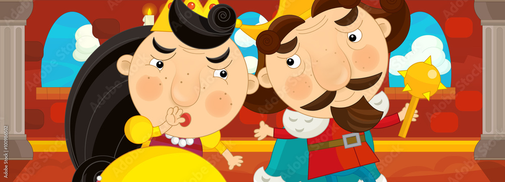 Cartoon medieval scene - image for different fairy tales - illustration ...