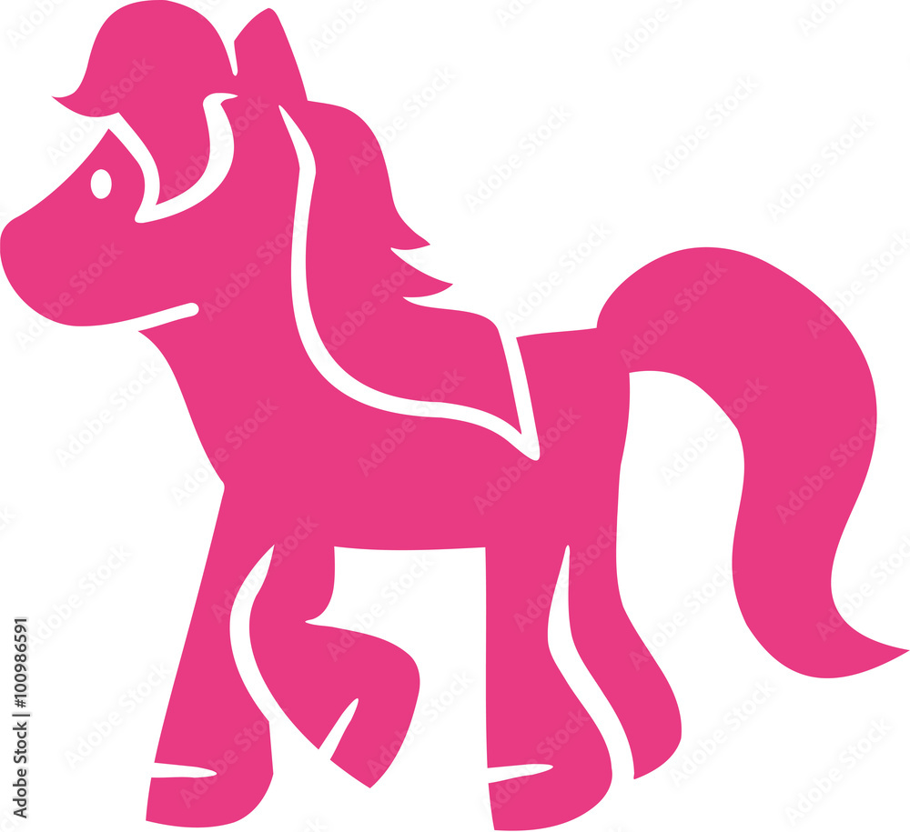 Pink pony Stock Vector | Adobe Stock