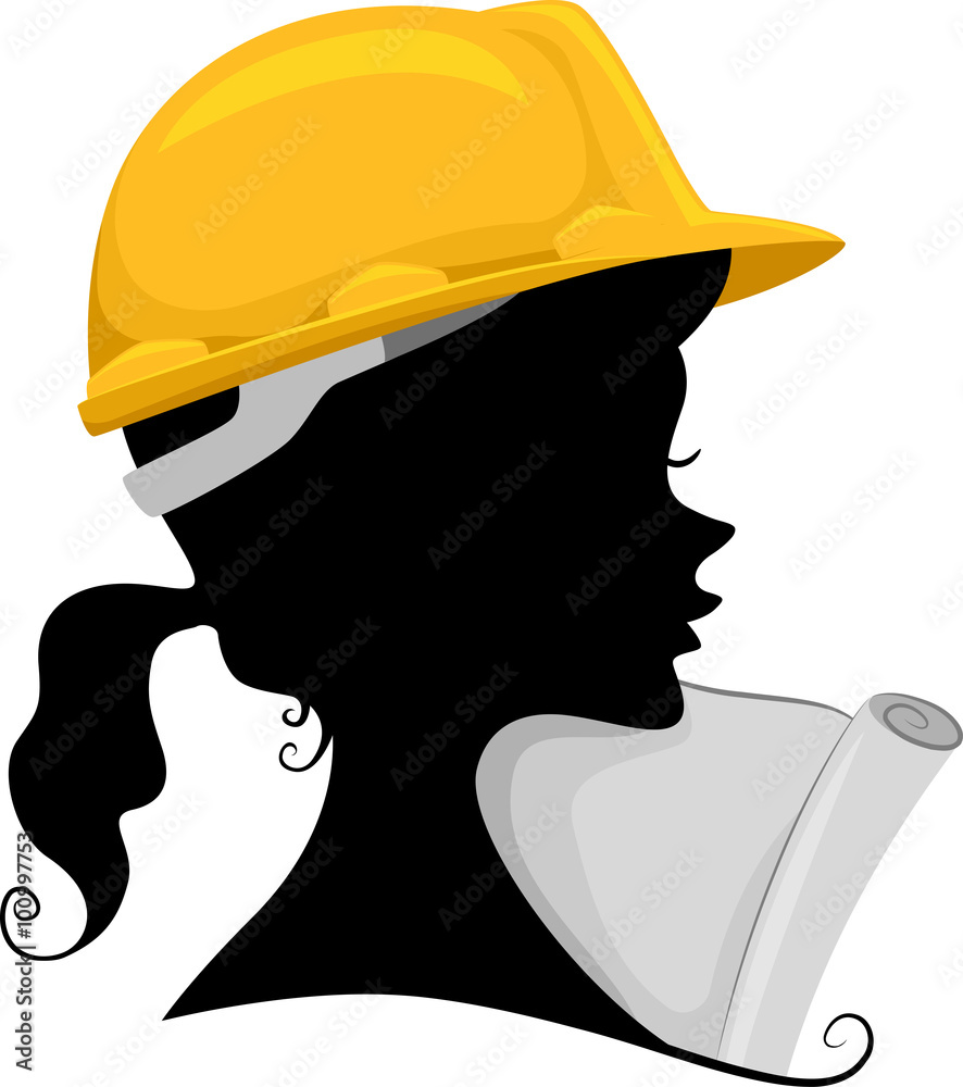 Engineer Silhouette Stock Vector | Adobe Stock