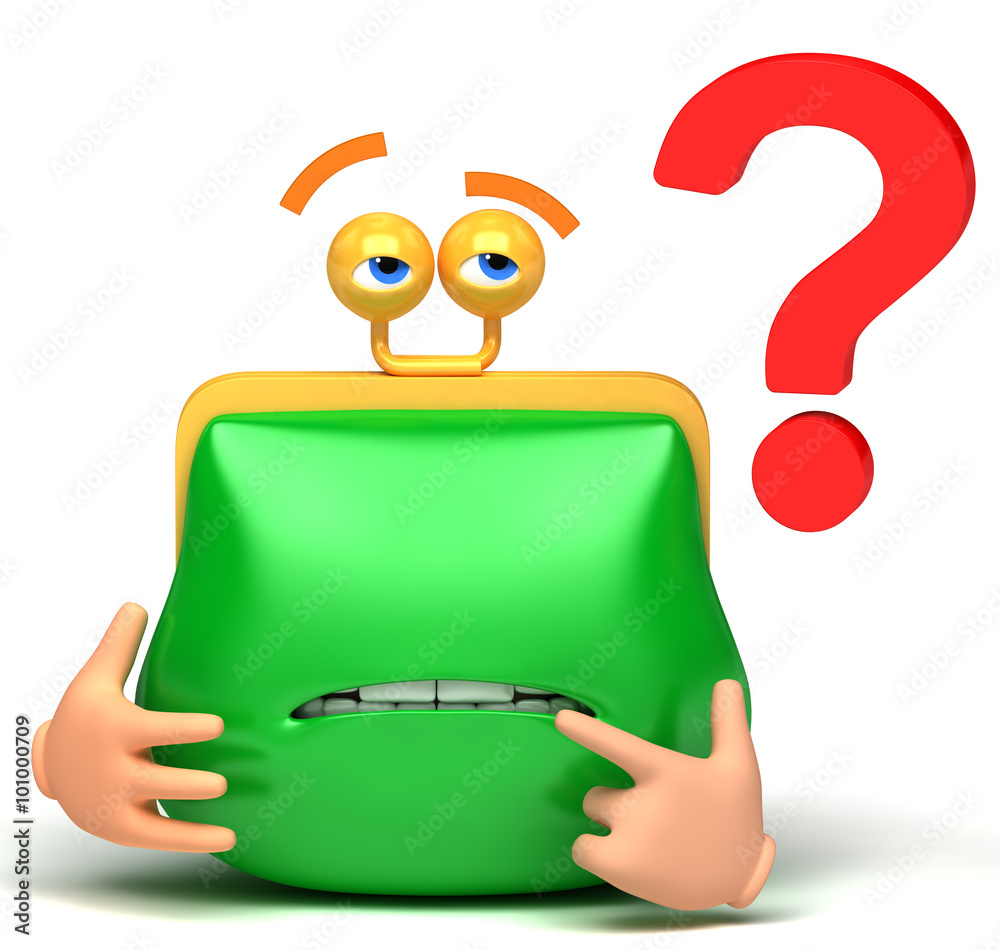 question mark and purse Stock Illustration | Adobe Stock