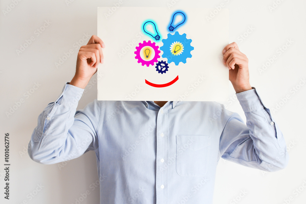Brilliant mind or employee smart thinking concept Stock Photo | Adobe Stock