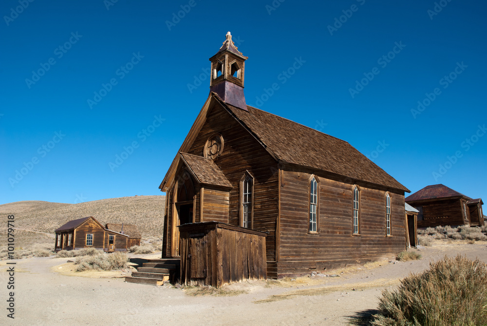Poster Old Church at Bodie Historic State Park, an Old West Ghost Town ...