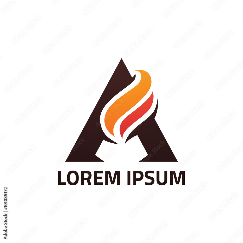 Fire Logo Letter A Stock Vector | Adobe Stock