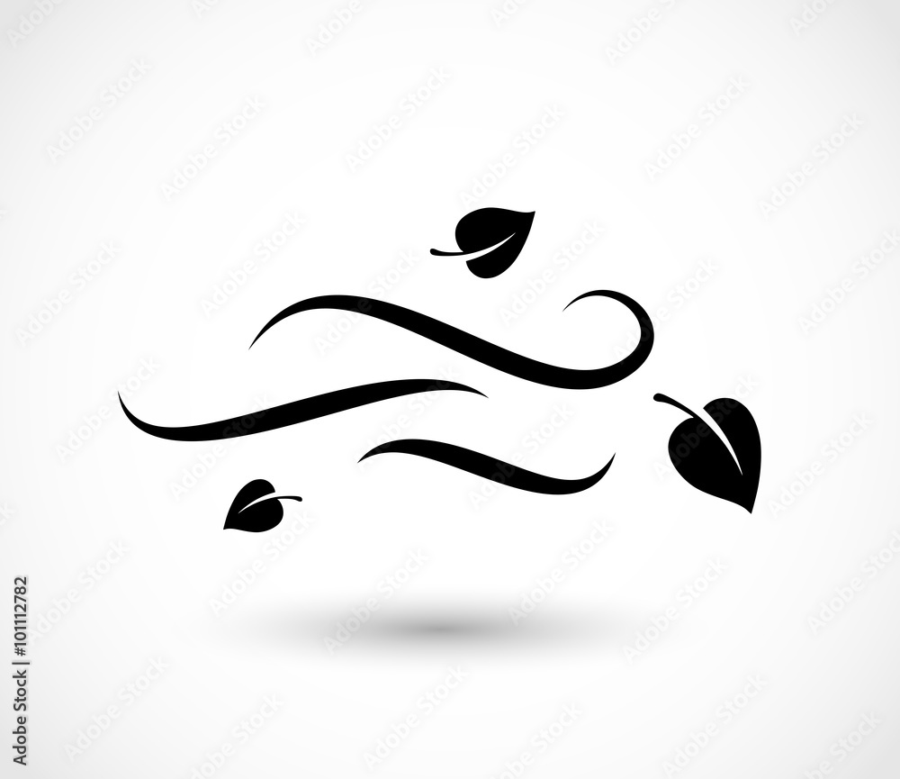 Wind Leaves Vector