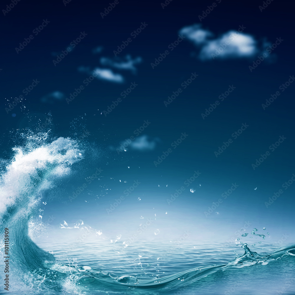 Deep blue sea, abstract natural backgrounds for your design Stock Photo ...