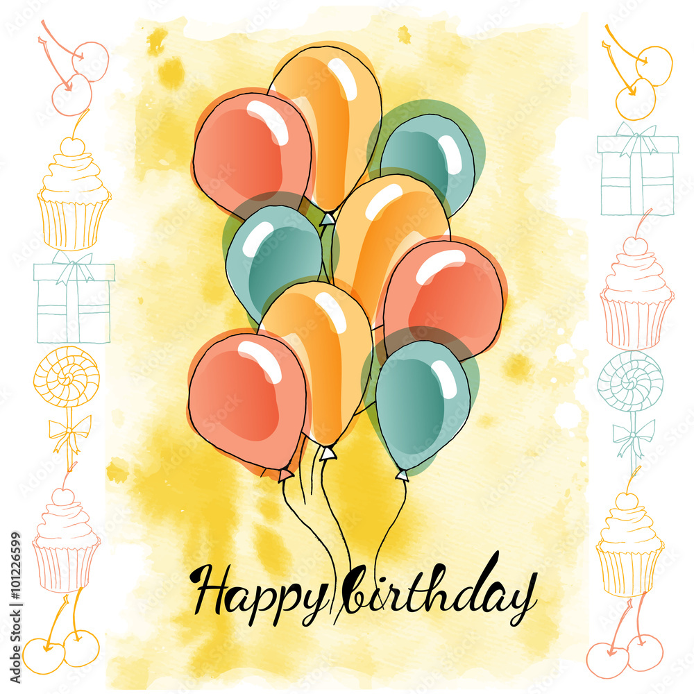 happy-birthday-card Stock-Vektorgrafik | Adobe Stock