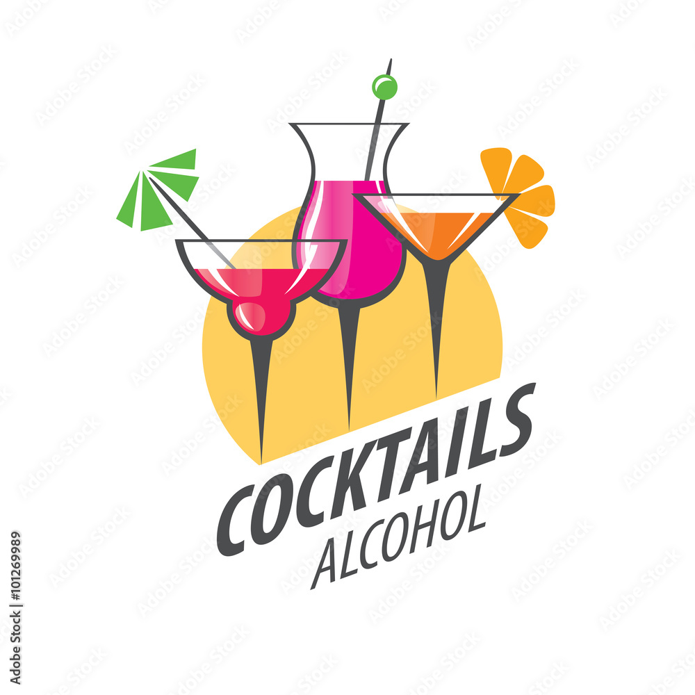 alcoholic cocktails logo Stock Vector | Adobe Stock