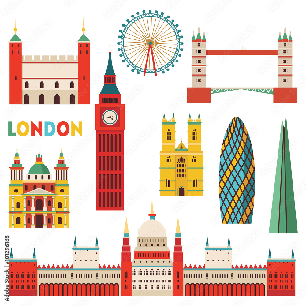 London monuments. Vector illustration Stock Vector | Adobe Stock