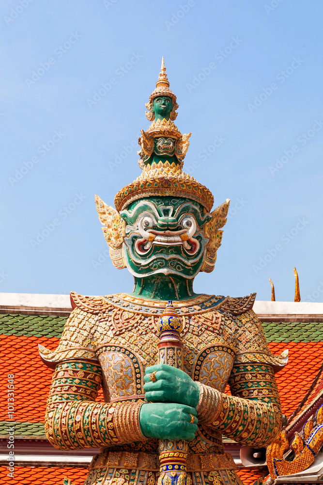 Sculpture in Royal Palace, Bangkok, Thailand. Wat Phra Keo ...