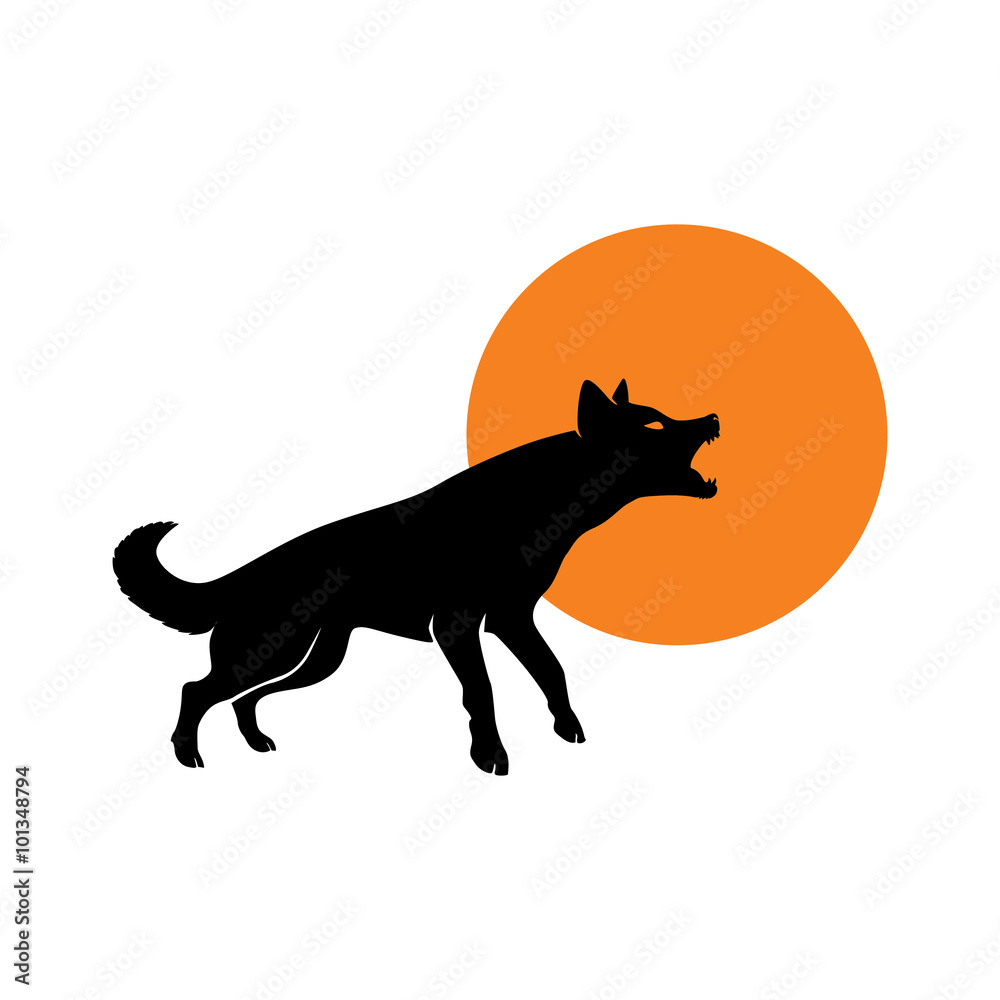 brave dog image Stock-Vektorgrafik | Adobe Stock