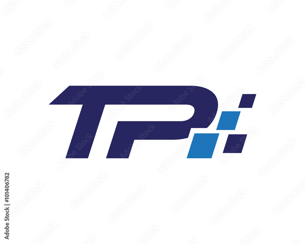 TP digital letter logo Stock Vector | Adobe Stock