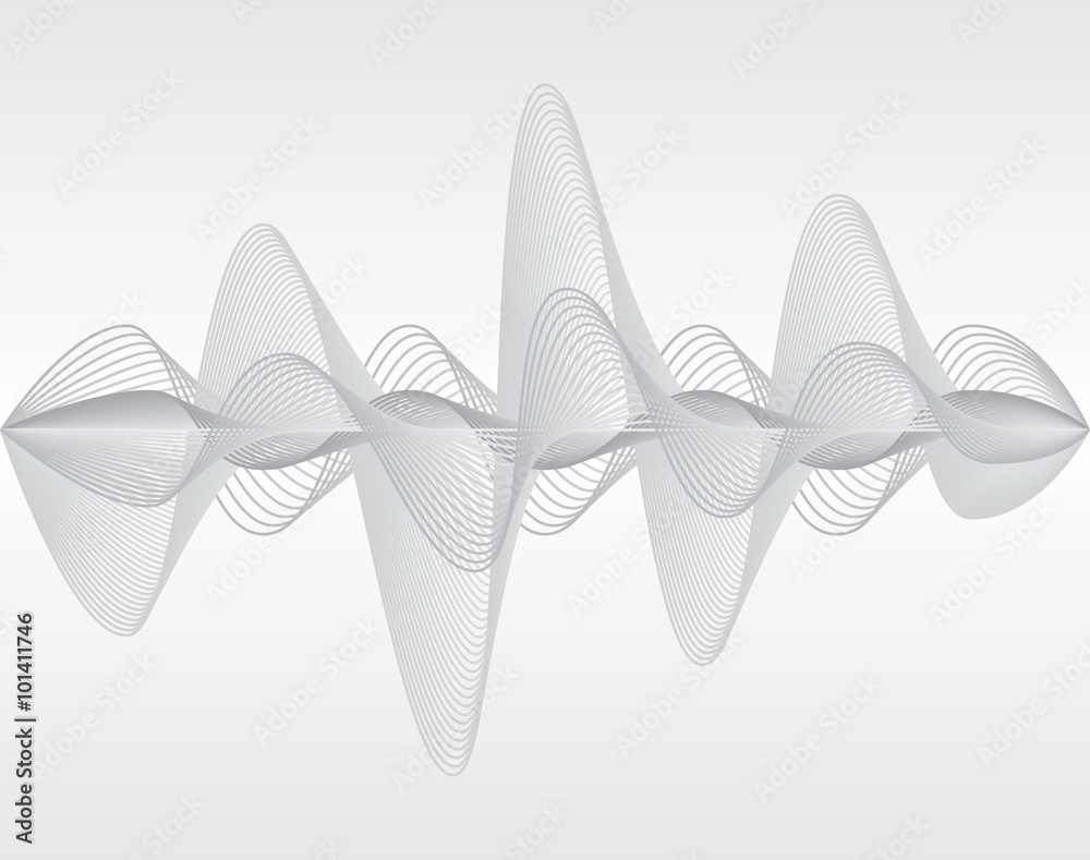 Sound wave. Vector illustration. Stock Vector | Adobe Stock