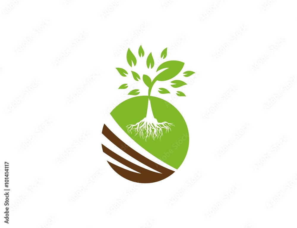 Plant logo Stock Vector | Adobe Stock