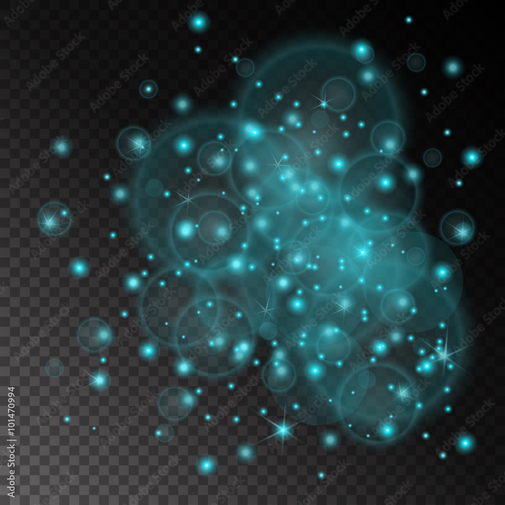 Vector cyan lights concept abstract on transparent chess board ...