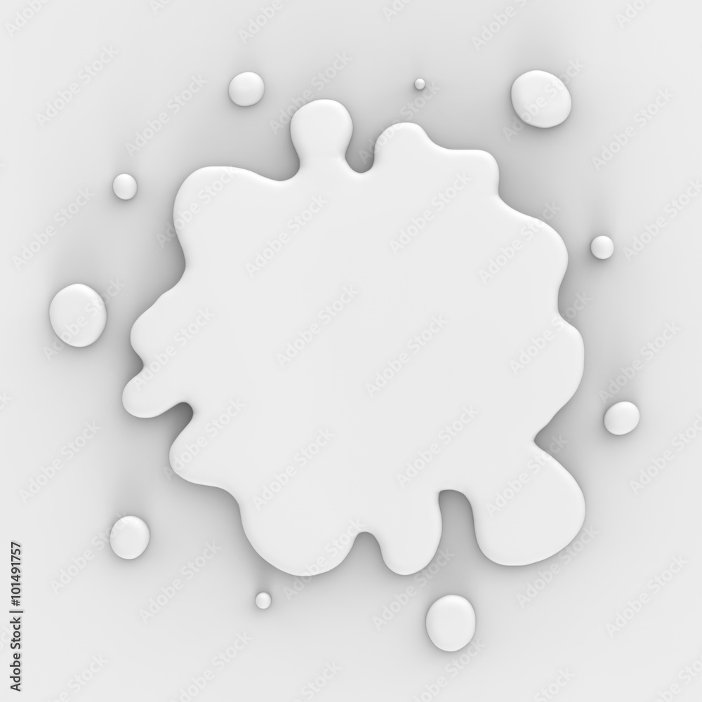 3d render white liquid splatter Stock Illustration | Adobe Stock