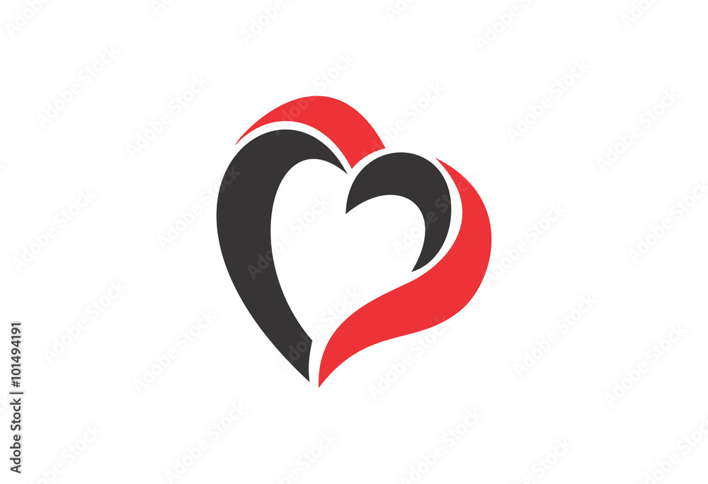 heart modern vector abstract circle creative sign logo Stock Vector ...