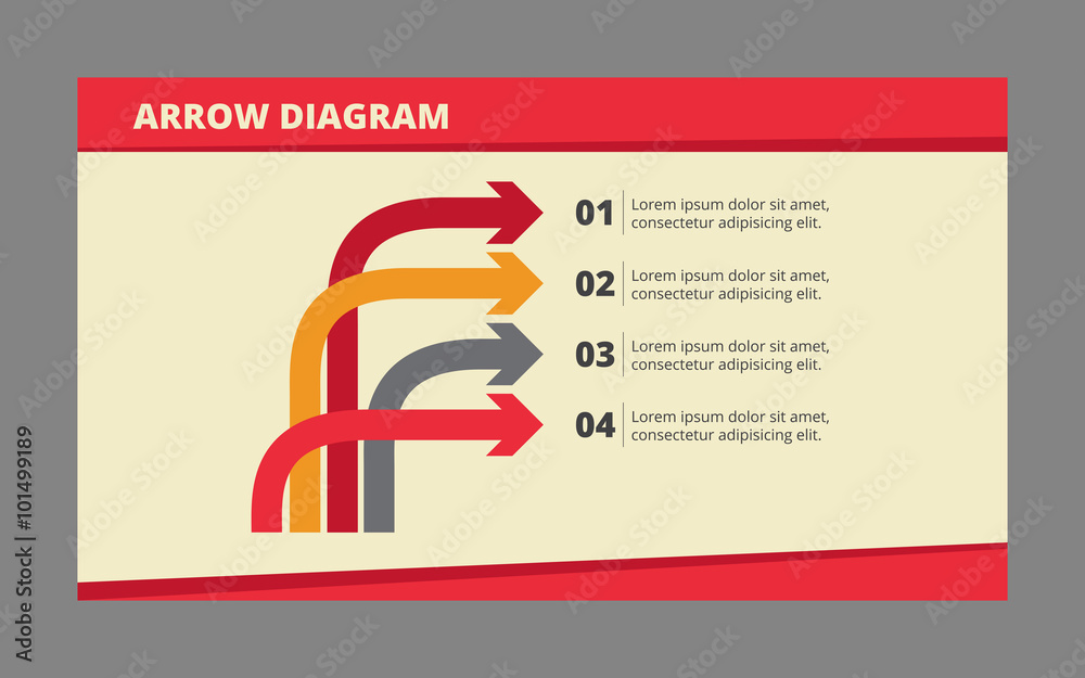 Arrow diagram template 1 Stock Vector | Adobe Stock