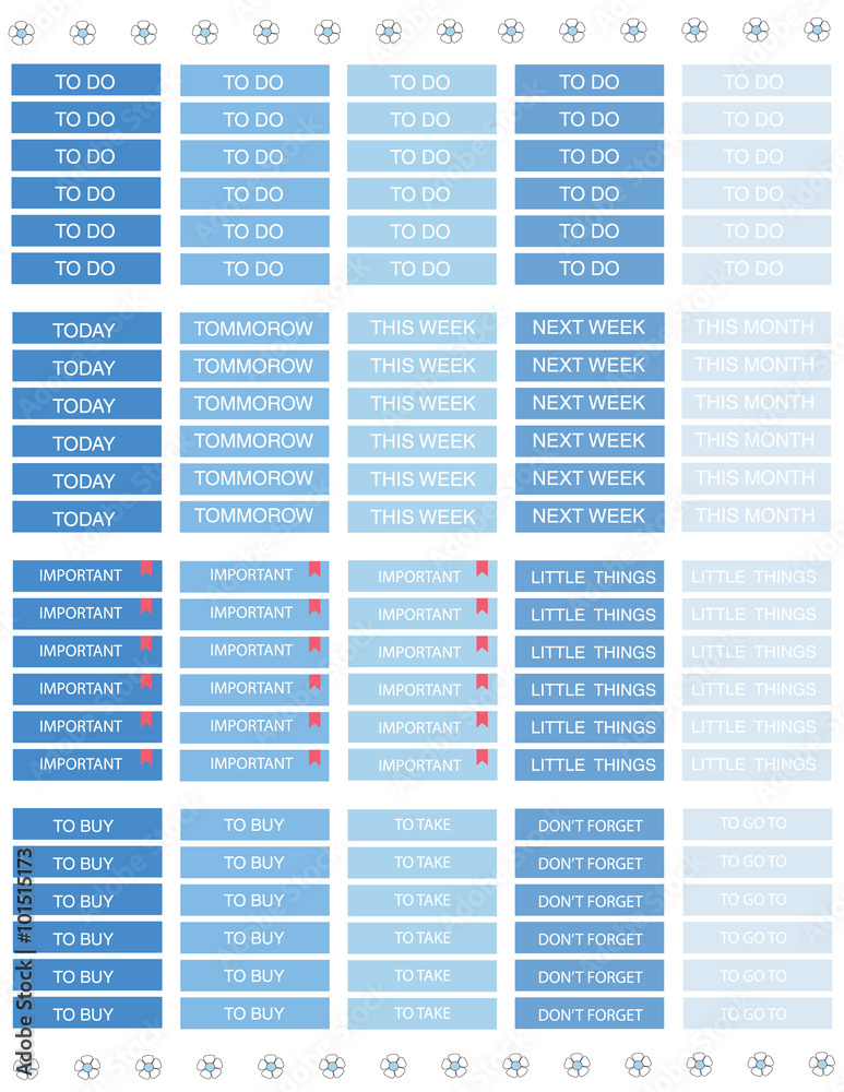 Pretty cute printable stickers to do ,important and others for planners ...