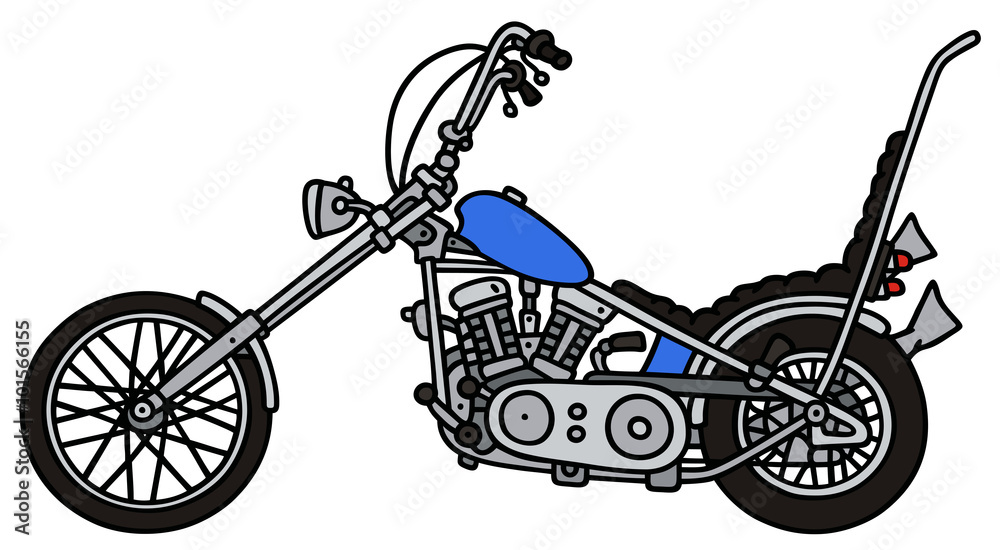 Classic chopper / Hand drawing, vector illustration Stock Vector ...