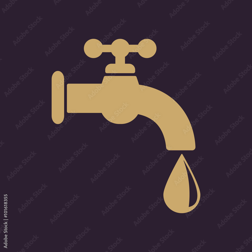 The tap water icon. Water symbol. Flat Stock Vector | Adobe Stock