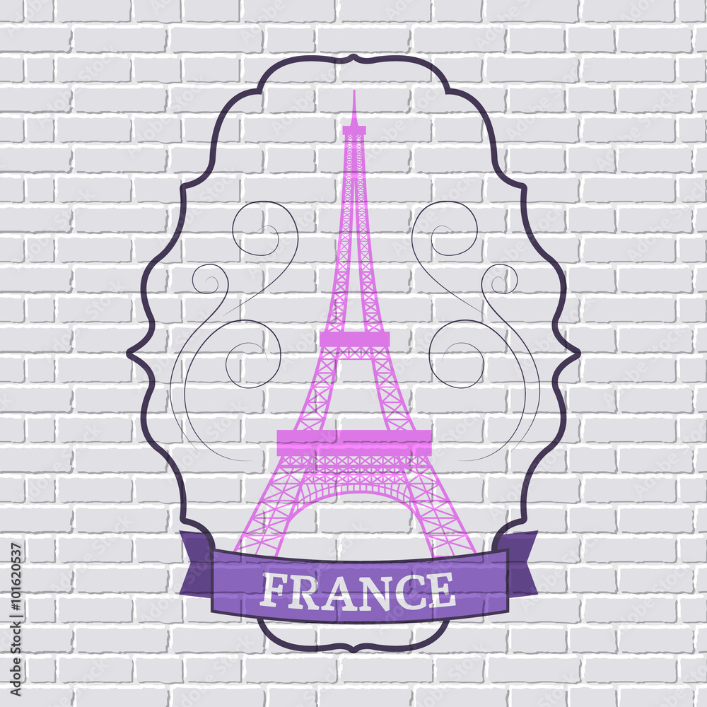 Country France set label template of emblem element for your product or ...