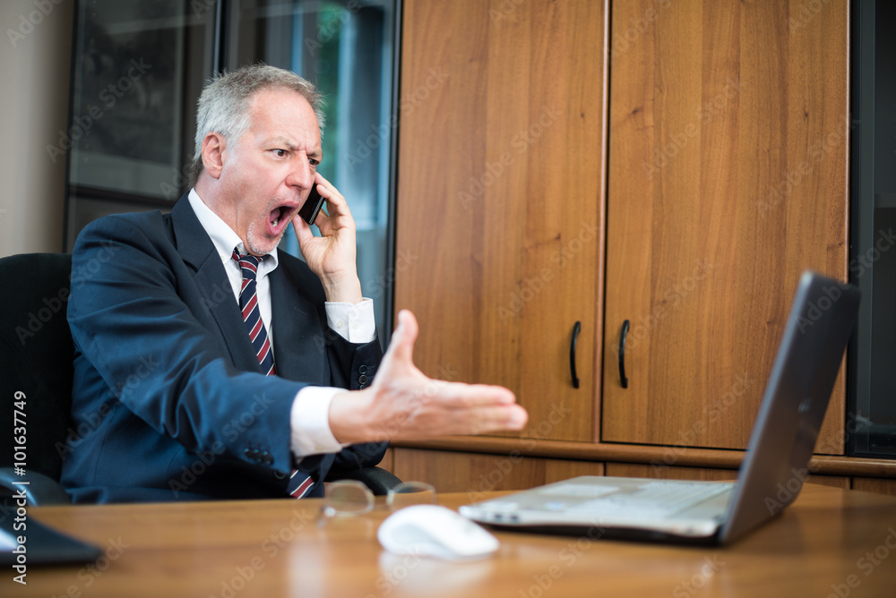 Angry businessman Stock Photo | Adobe Stock