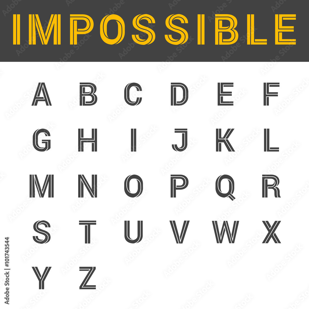 ABC modern placard lettering alphabet latin vector font Stock Vector ...