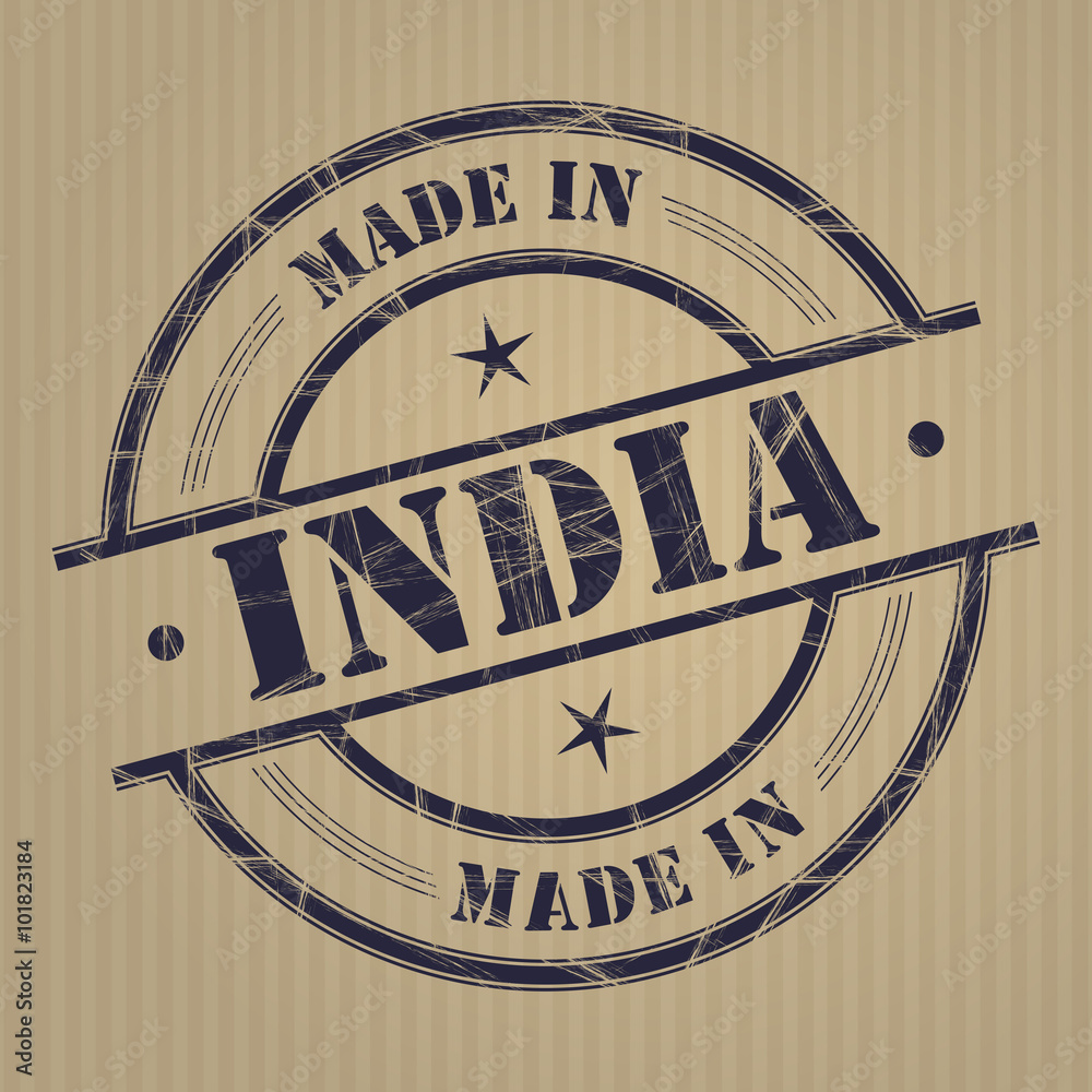 Made in India vector rubber stamp Stock Vector | Adobe Stock