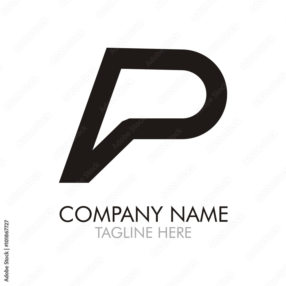 P Logo Template Stock Vector | Adobe Stock