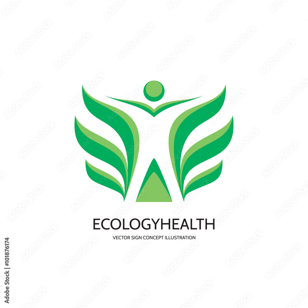 Ecology vector logo concept illustration. Health logo. Healthcare logo ...