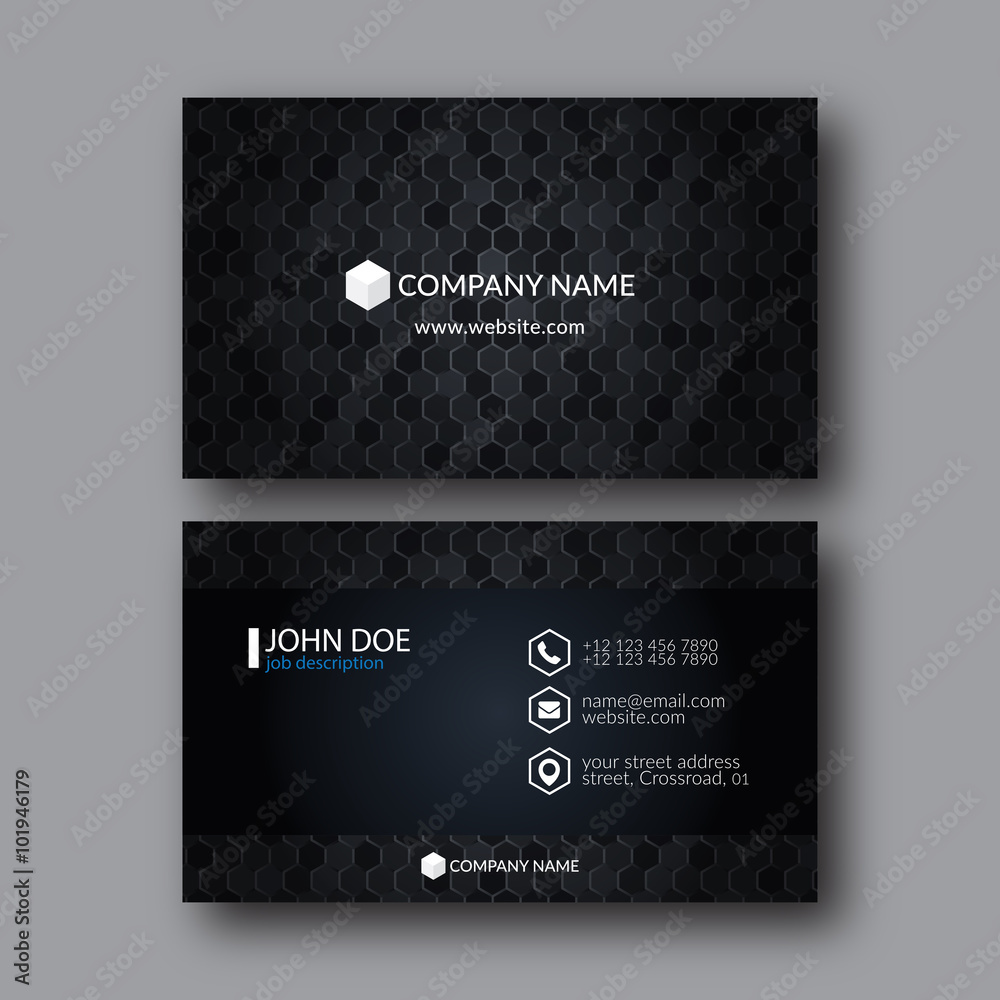Business Card Template Stock Vector | Adobe Stock