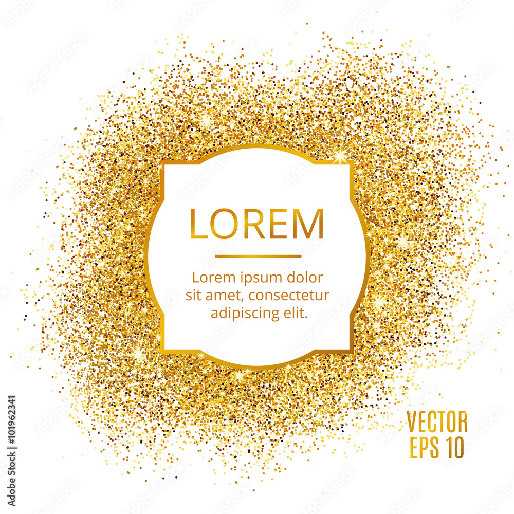 Gold glitter background sparkles text Stock Vector | Adobe Stock