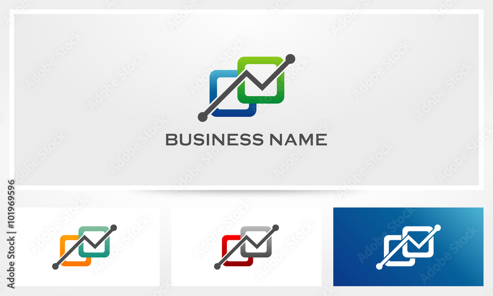 Sales Chart Marketing Logo Stock Vector | Adobe Stock