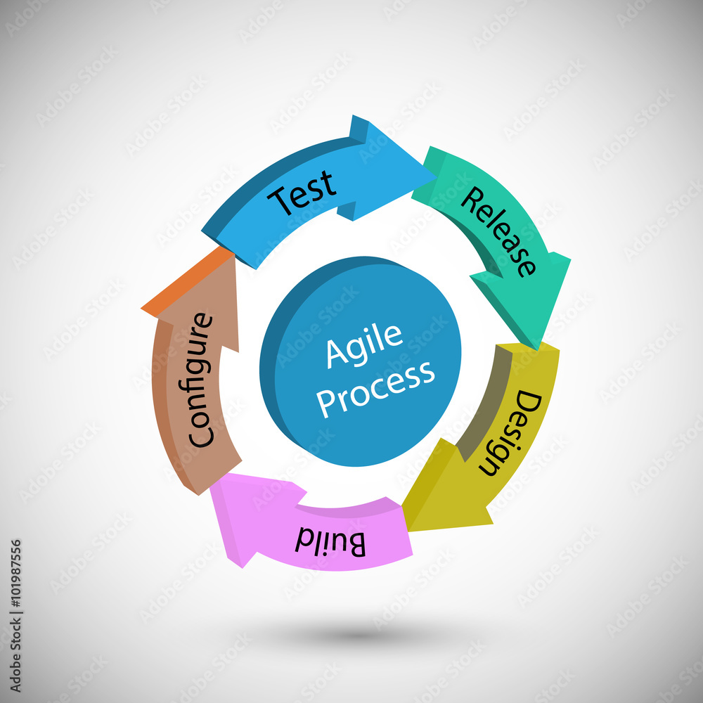 Vetor de Concept of Software Development Life cycle and Agile ...