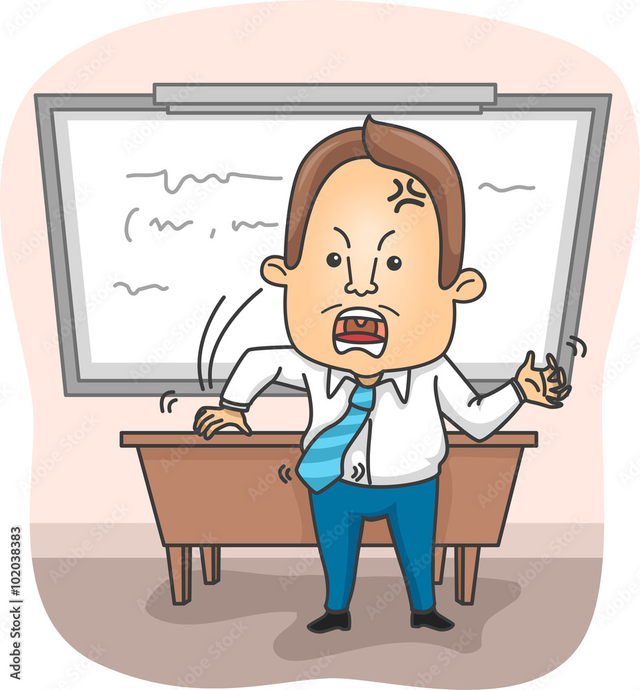 Man Professor Angry Stock Vector | Adobe Stock