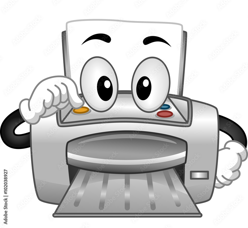 Mascot Printer Stock Vector | Adobe Stock