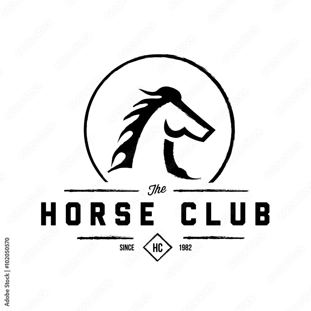 Horse logo,house club logo,hotel and sport club logo,vector logo ...