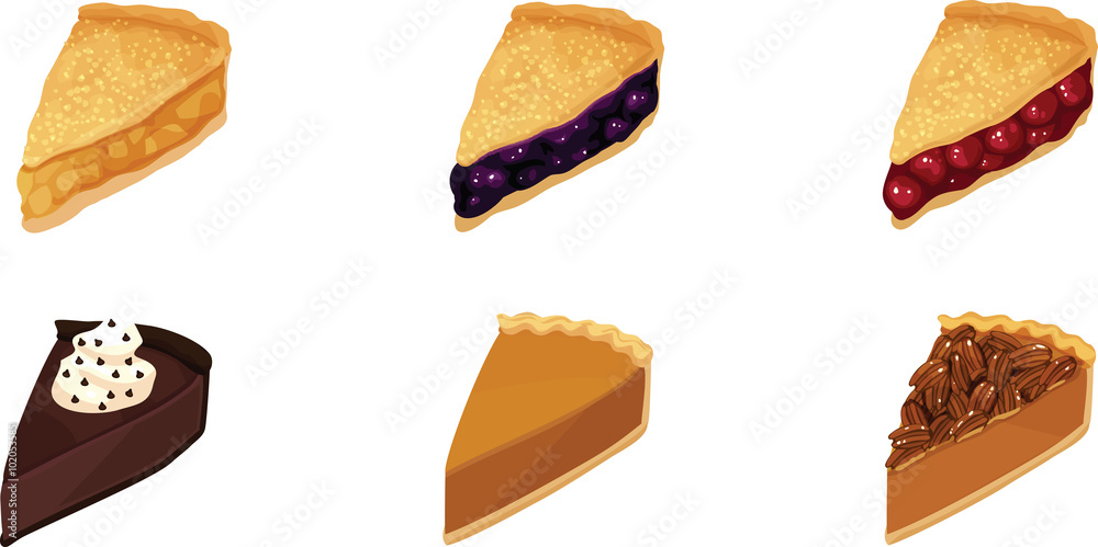 Pie Slices Stock Vector | Adobe Stock