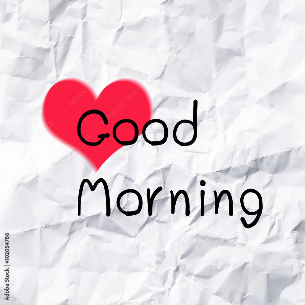 Good Morning on White paper texture and background. Stock Photo | Adobe ...