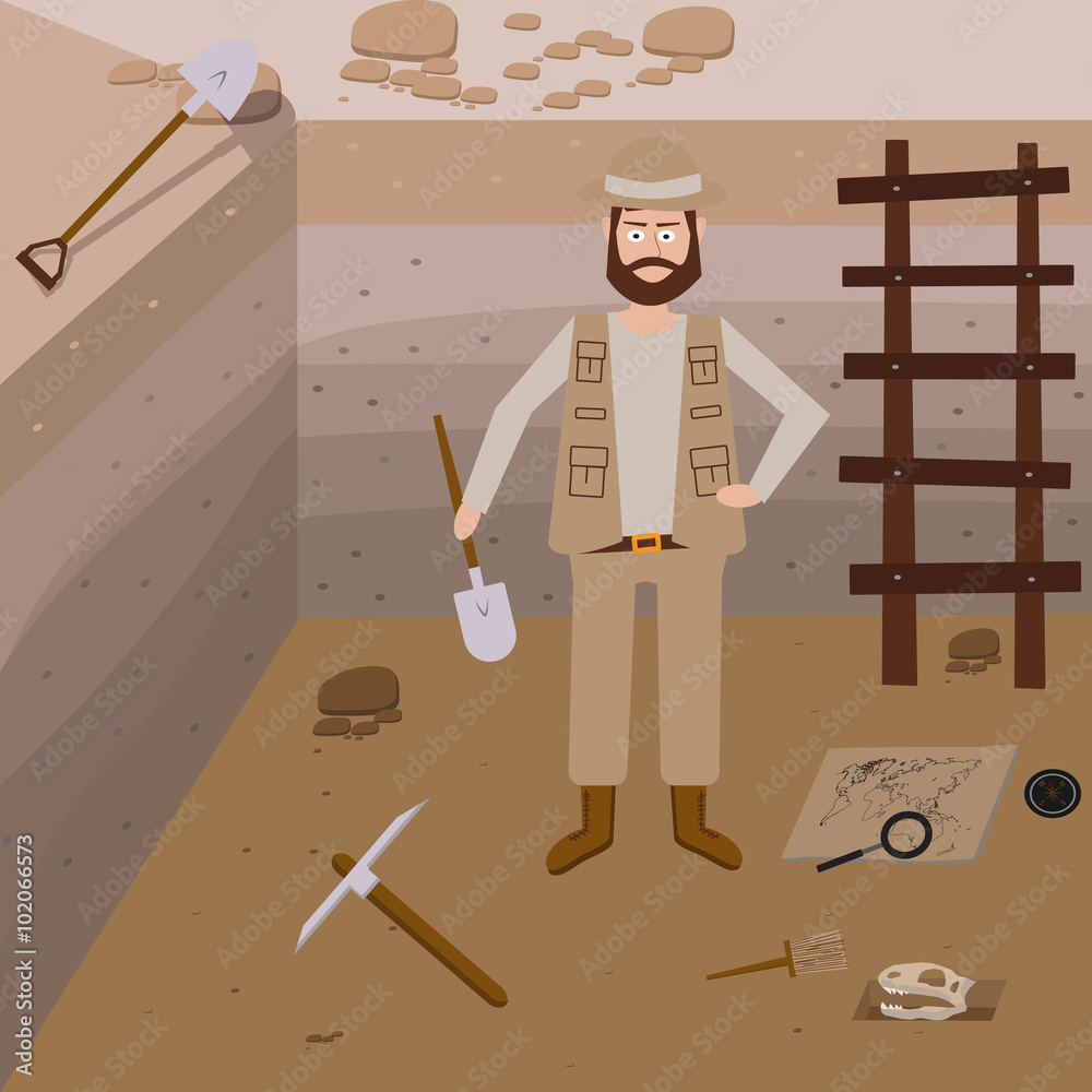 Archeology vector illustrations. Archeology vector symbols ...